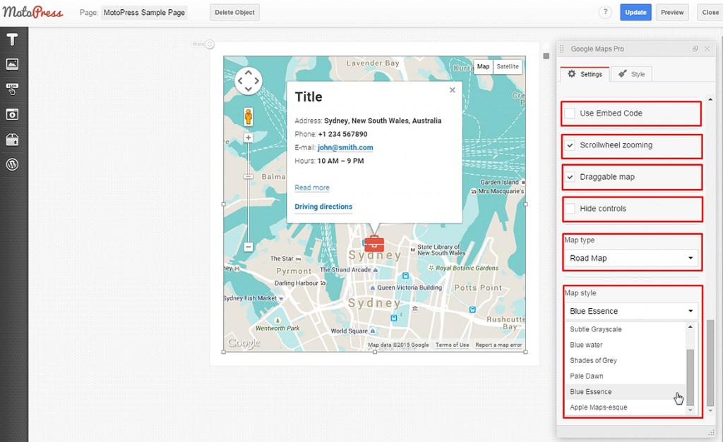 Google Maps for Content Editor Addon, Wordpress Google Maps Plugin - MotoPress