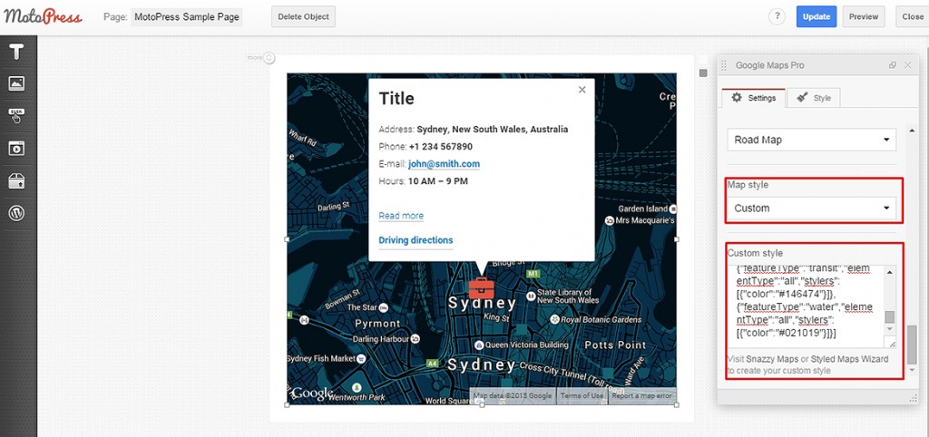 Google Maps for Content Editor Addon, Wordpress Google Maps Plugin - MotoPress