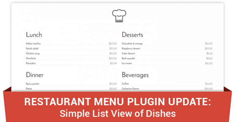 Free Restaurant Menu Plugin for WordPress: Noteworthy Update - MotoPress