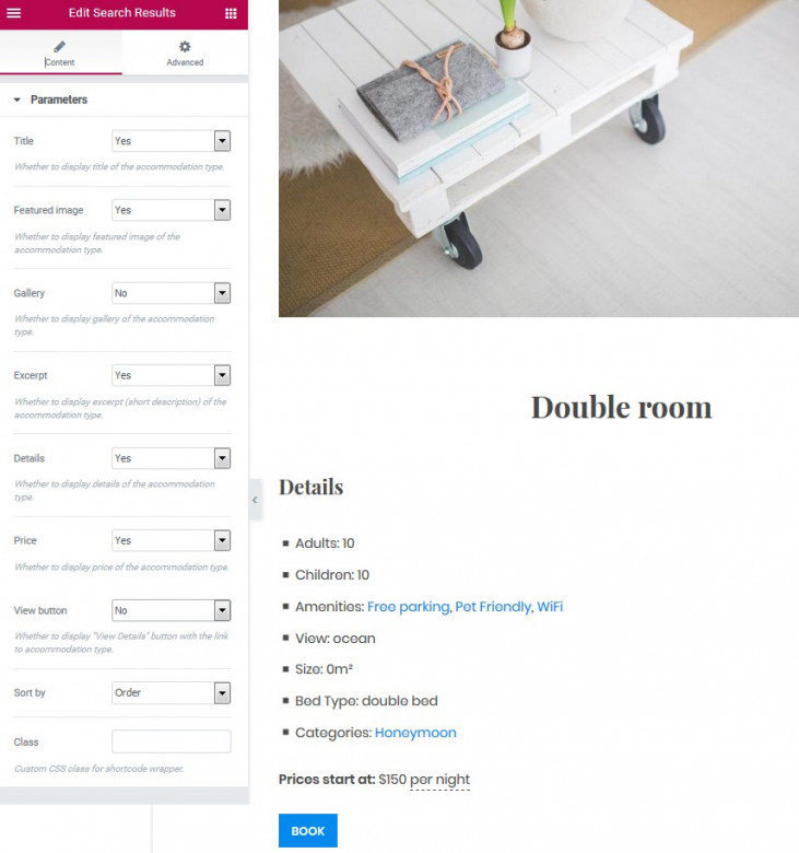 Hotel Booking & Elementor Integration Addon - MotoPress