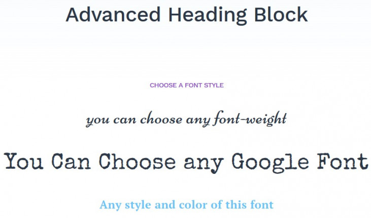 Getwid Blocks Advanced Heading Gutenberg Block Motopress
