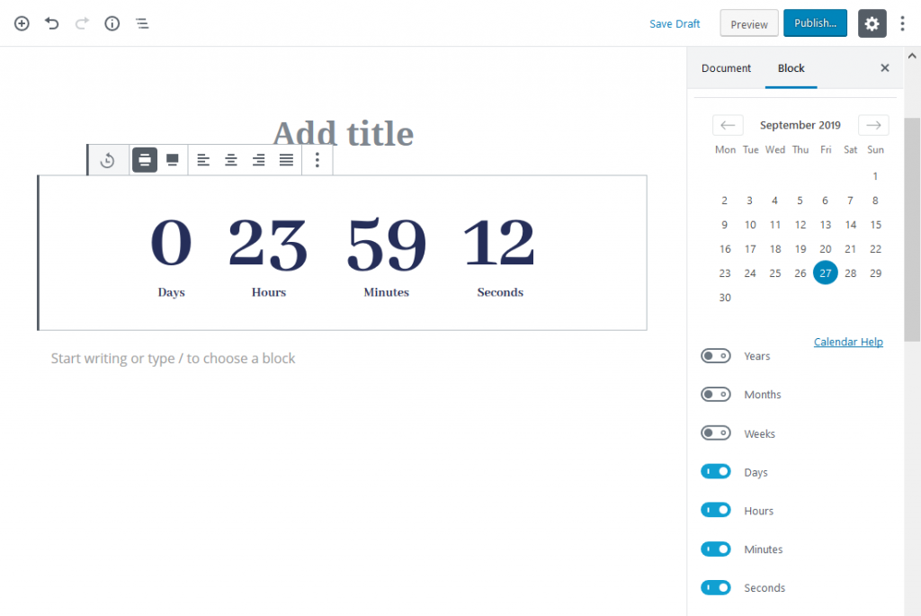 Getwid Blocks: Countdown Gutenberg Block - MotoPress