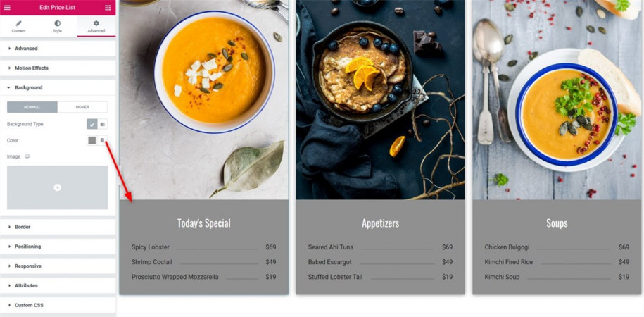 Price Menu & Price List Elementor Widgets - MotoPress