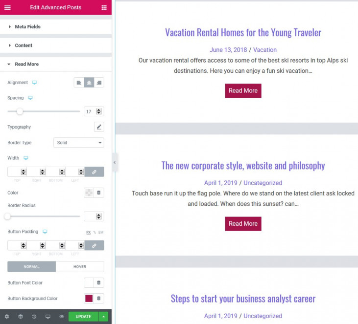 Stratum Advanced Posts Elementor Widget - MotoPress