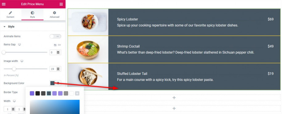 Price Menu & Price List Elementor Widgets - MotoPress