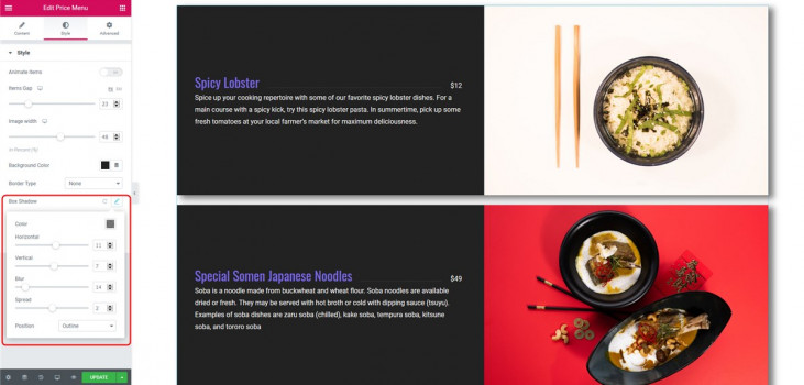 Price Menu & Price List Elementor Widgets - MotoPress