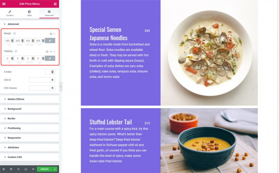 Price Menu & Price List Elementor Widgets - MotoPress