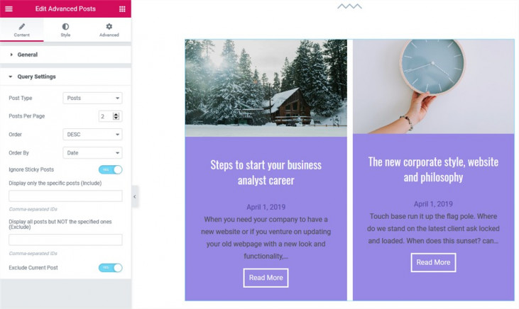 Stratum Advanced Posts Elementor Widget - MotoPress