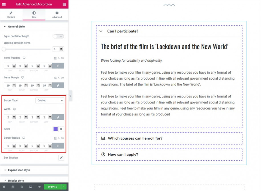 Elementor Accordion Widget & Tabs Widget - MotoPress