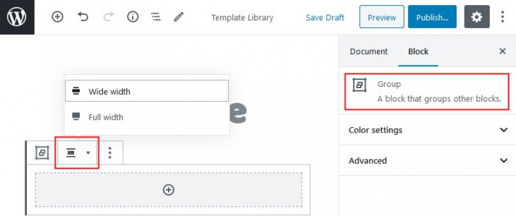 Set Full-width Content Alignment Gutenberg - MotoPress
