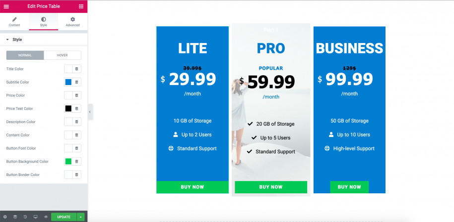 Stratum Widgets: Elementor Pricing Table - MotoPress