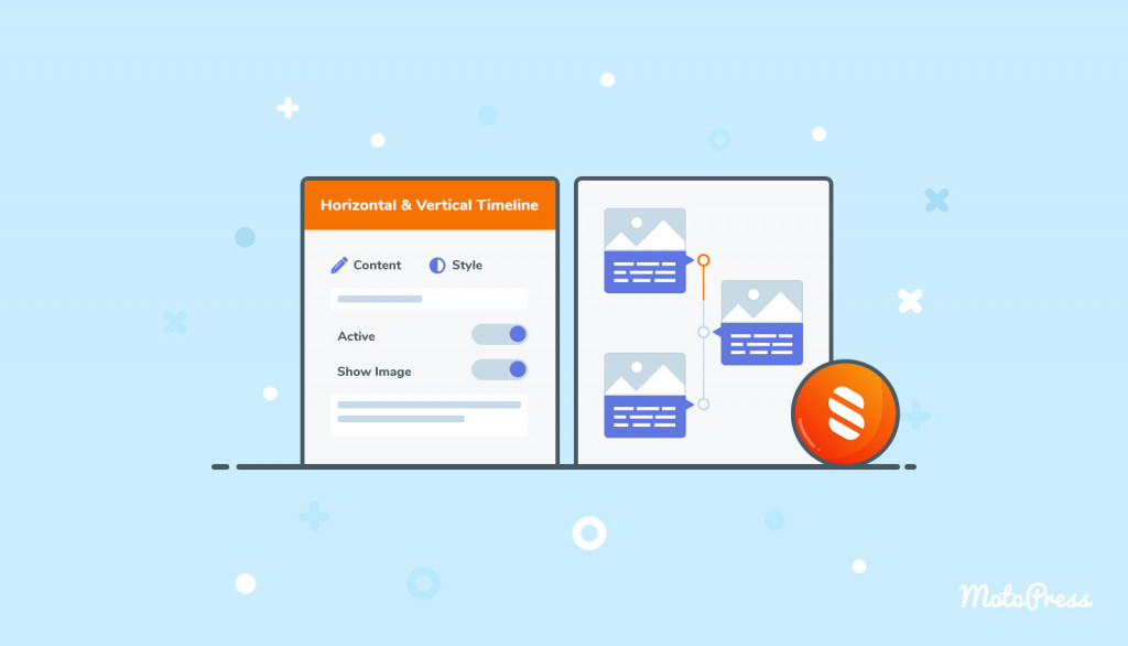 Elementor Horizontal & Vertical Timeline - MotoPress