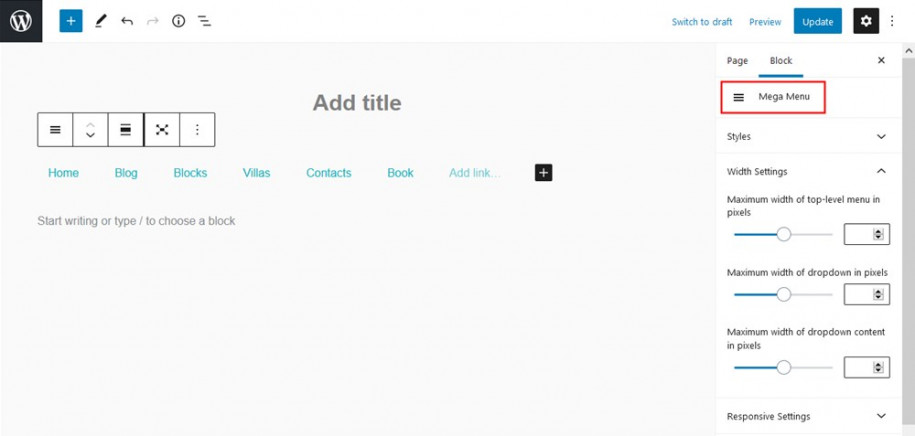 WordPress Navigation Block for Mega Menus - MotoPress