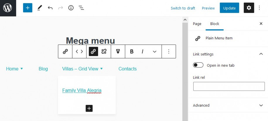 WordPress Navigation Block for Mega Menus - MotoPress