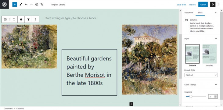 Getwid & Twenty Twenty-One Theme Examples - MotoPress