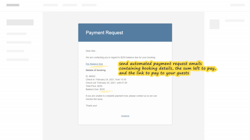 WordPress Hotel Booking Payment Request - MotoPress