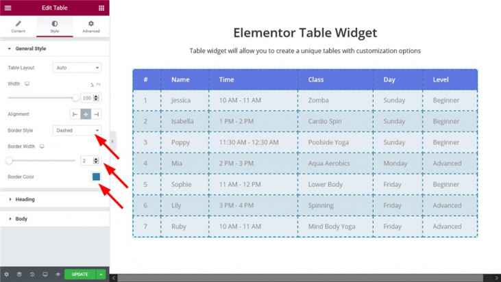 Stratum Widgets: Table Elementor Widget - MotoPress