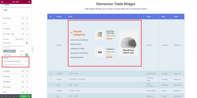 Stratum Widgets: Table Elementor Widget - MotoPress