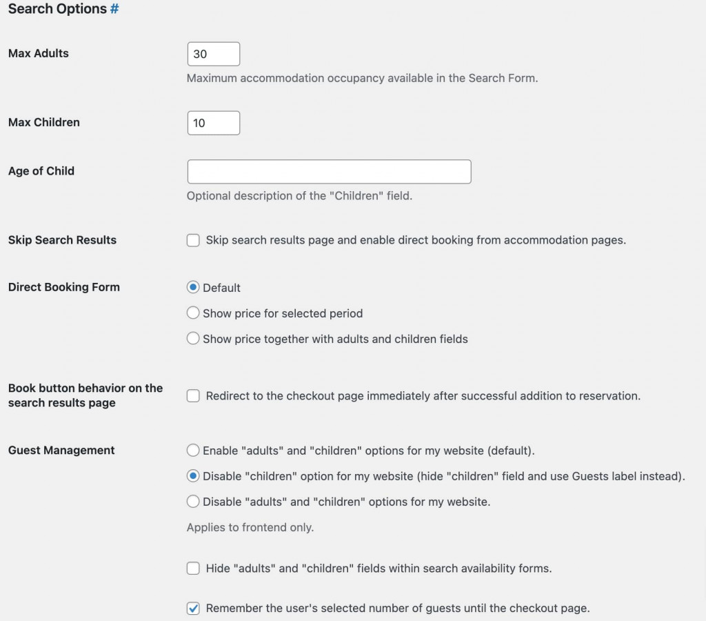 Configuración general » TradeWeb
