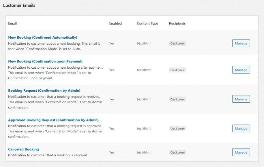 Customer emails - Settings & Options - MotoPress