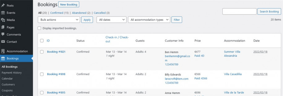Customer Accounts in Hotel Booking 4.2.0 - MotoPress