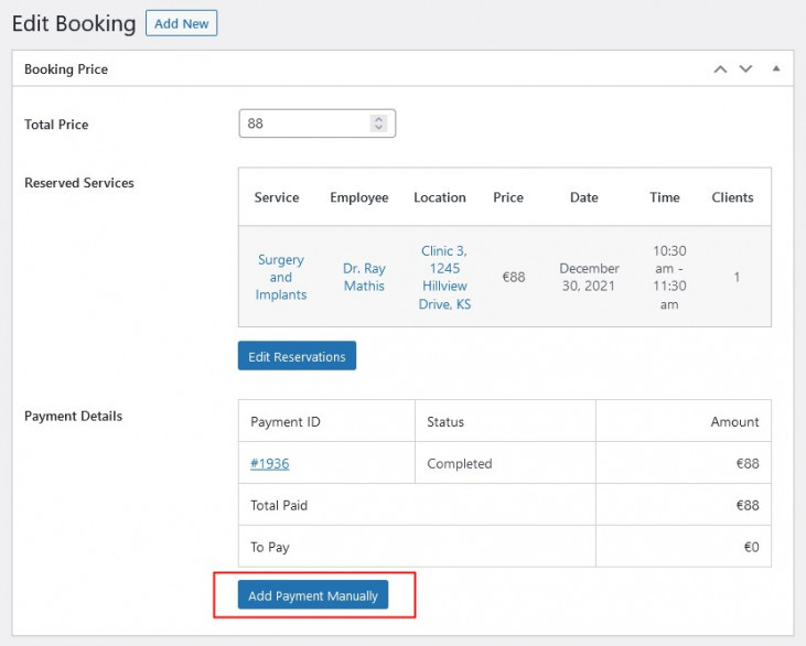 Online Booking System for Massage Therapist - MotoPress