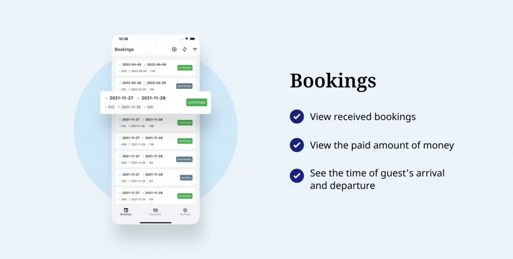 Hotel Booking Mobile App: Bookings on Phone - MotoPress