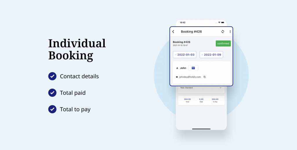 Hotel Booking Mobile App: Bookings on Phone - MotoPress