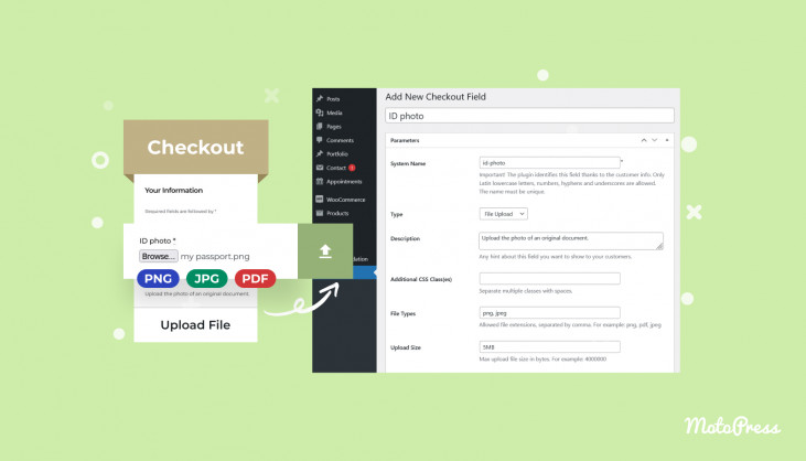 Meet the File Upload Option for the Checkout Fields Addon - MotoPress