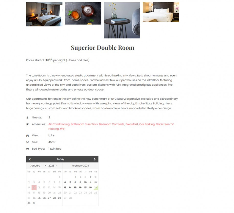 Edit Individual Accommodation Pages with Hotel Booking Styles Add-on ...