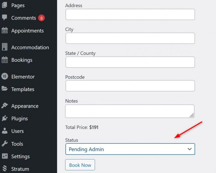Add Bookings With Pending Status From Backend And Send Notifications Manually Hotel Booking 4 7 4