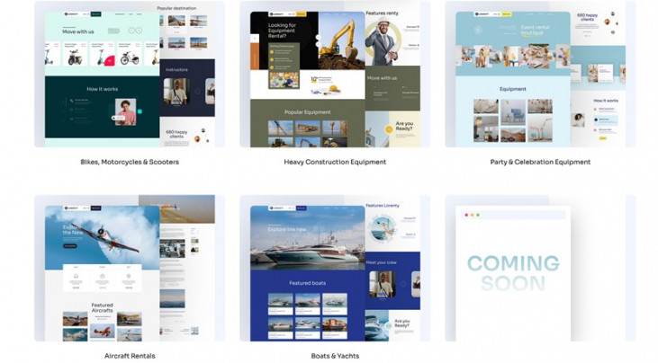 Best Rental WordPress Theme for Equipment: 5 Sites in One, Booking ...