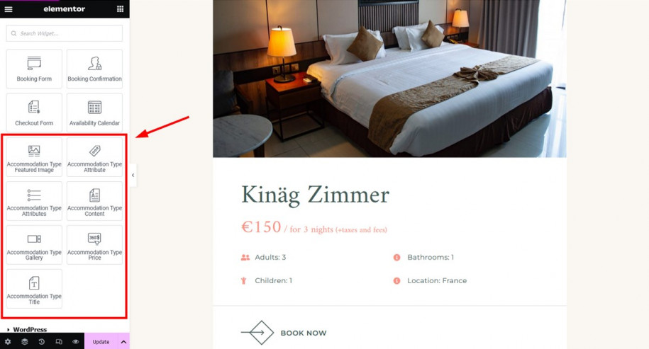 Improved Hotel Calendar Loading Speed & New Widgets for Elementor & Divi - MotoPress