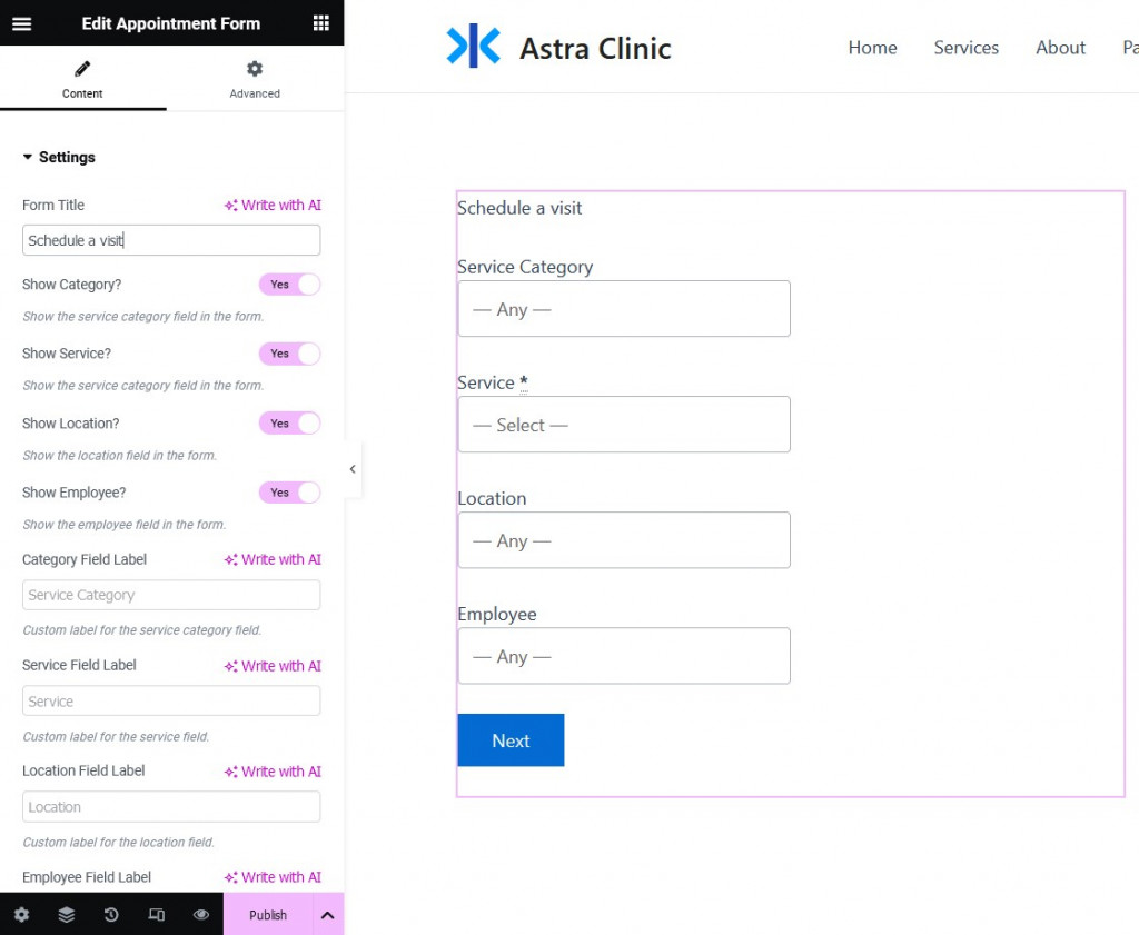 How to Use Astra Theme for Appointment Scheduling - MotoPress