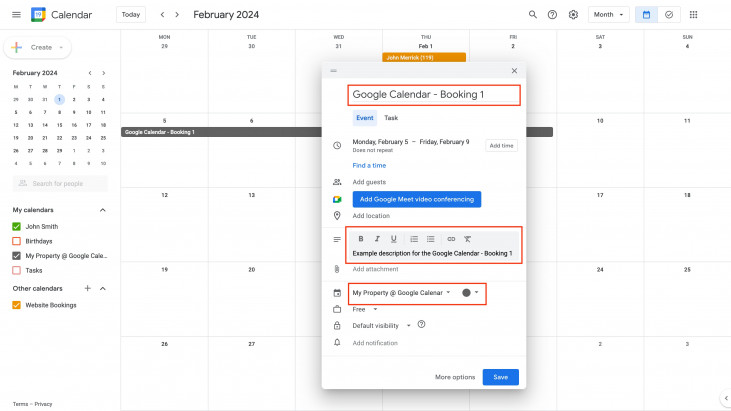 Synchronize bookings with Google and Apple calendars - Synchronization via iCal - MotoPress