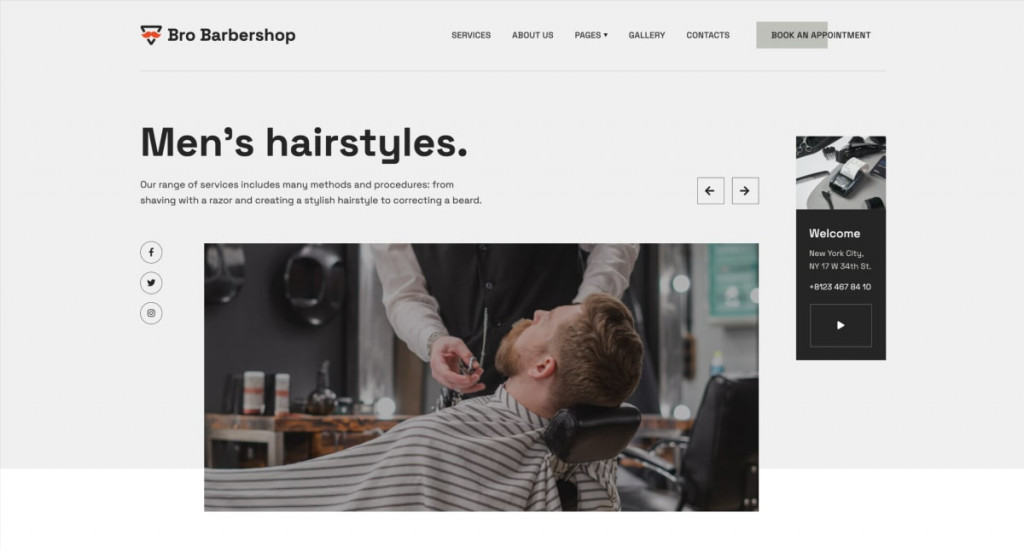 Barber Shop Website Template Free: How to Build a Site? - MotoPress