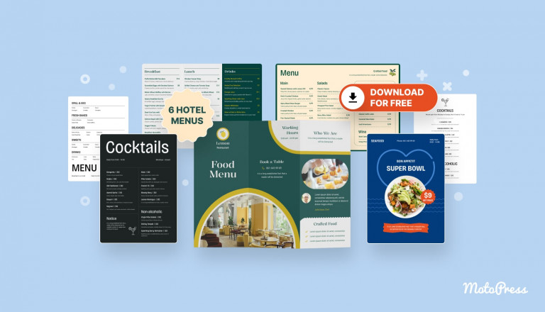 Hotel Menu Card: Download Beautiful Design Templates - MotoPress