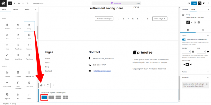 How To Create A Wordpress Sticky Header Without Plugin Using A Group Block Motopress