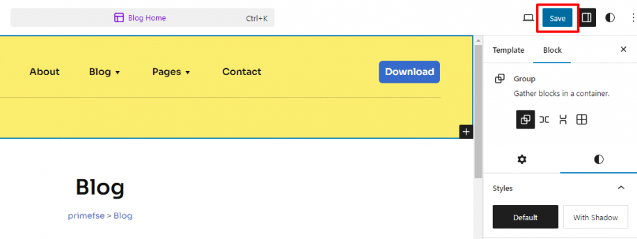 How To Create A Wordpress Sticky Header Without Plugin Using A Group Block Motopress