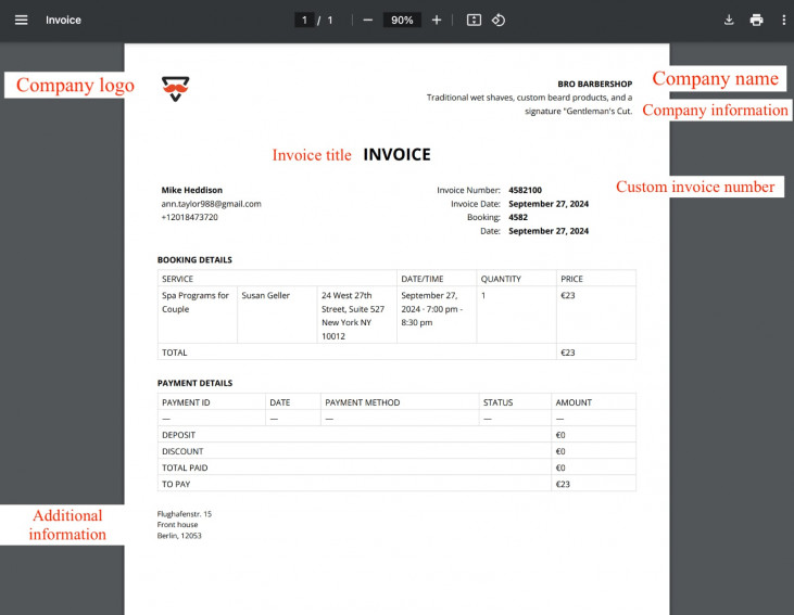 Automated PDF Invoices for Appointment Booking Plugin - MotoPress