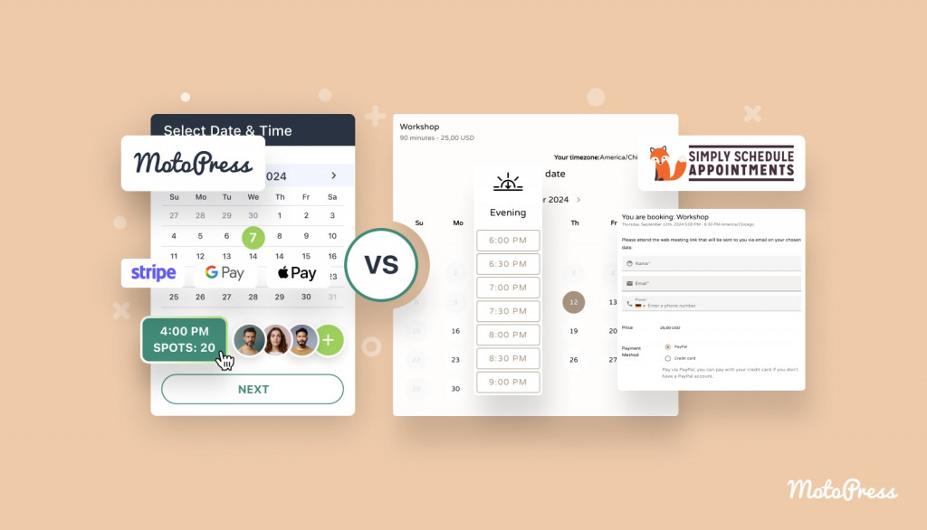 Simply Schedule Appointments vs MotoPress Appointment Booking - MotoPress