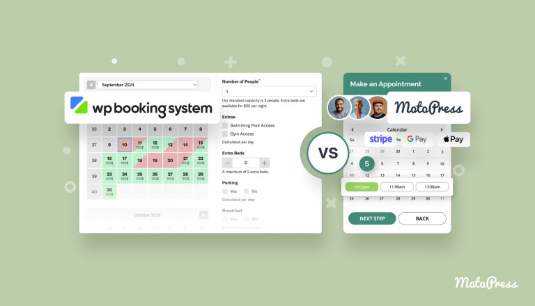 WP Booking System vs. MotoPress Appointment Booking Comparison - MotoPress