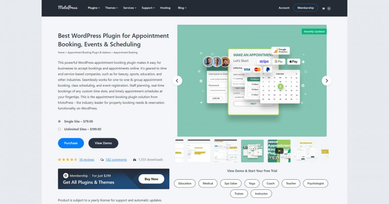 WordPress Appointment Booking Calendar vs MotoPress - MotoPress