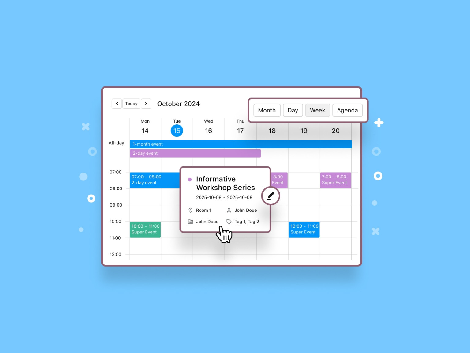 WordPress Events Calendar - Visual Builder for Events Schedule - MotoPress