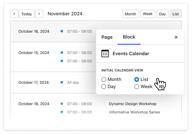 WordPress Events Calendar - Visual Builder for Events Schedule - MotoPress