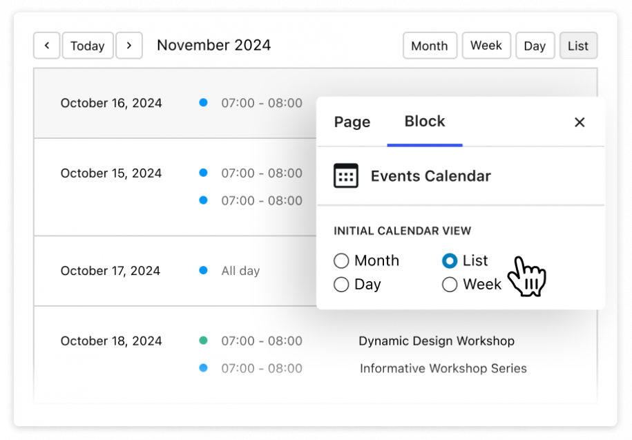WordPress Events Calendar - Visual Builder for Events Schedule - MotoPress