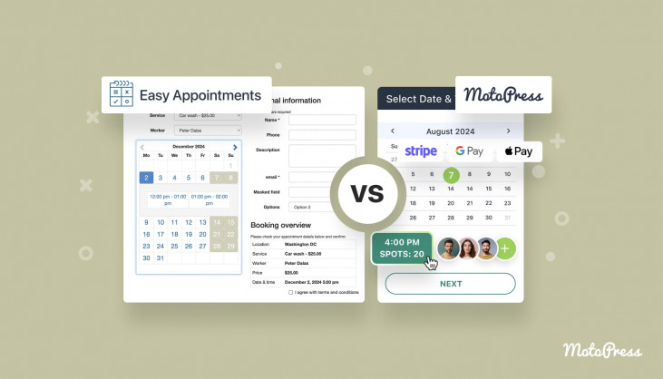Comparing Easy Appointments vs Appointment Booking Plugin - MotoPress
