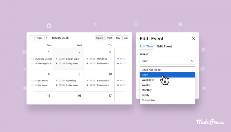 11 Best WordPress Events Calendar Plugin Options 2025 - MotoPress