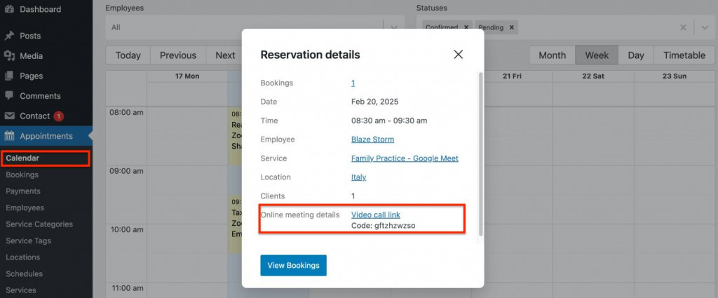 WordPress Video Conference Plugin for Appointment Booking (Zoom ...