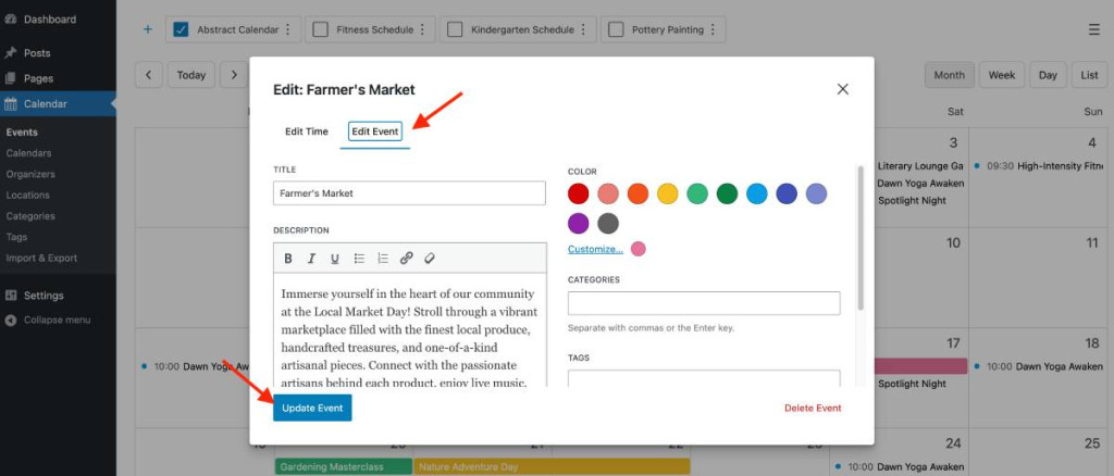 How to Add the Event Calendar WordPress Block? - MotoPress